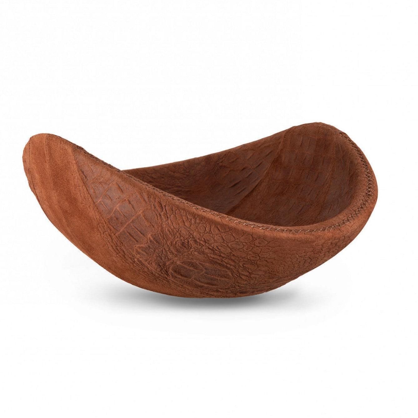 Ninna Nanna center piece in leather cognac colour
