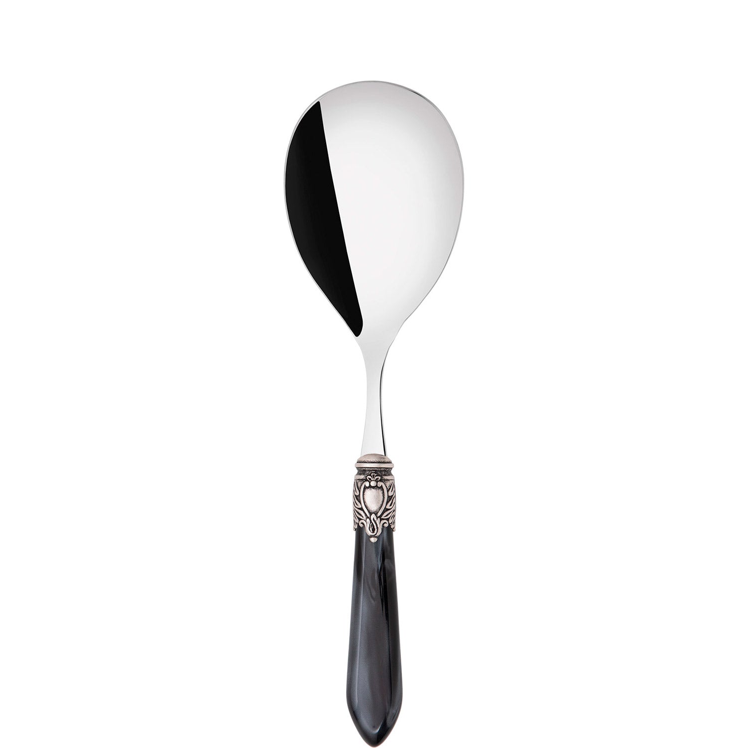 Oxford Antique Rice Casserole Serving Spoon in gift box - Charcoal